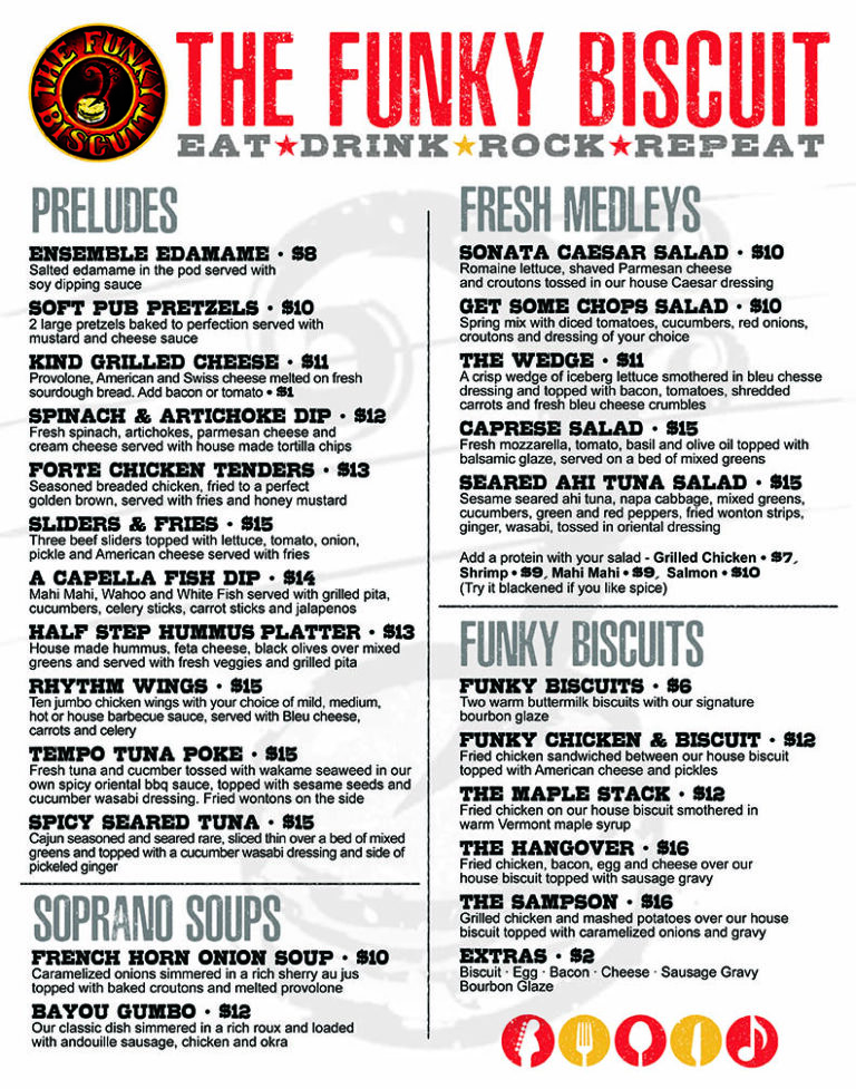 Main Menu : The Funky Biscuit